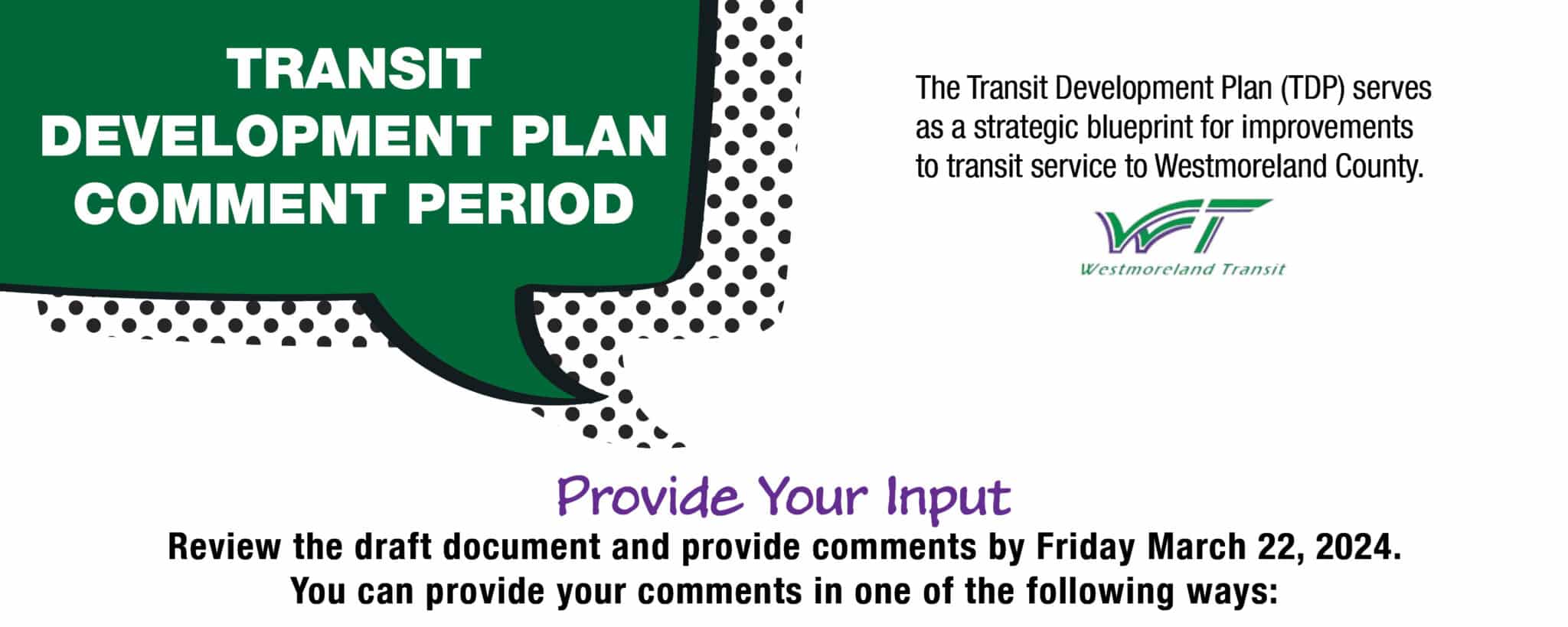 Transit Development Plan - Westmoreland Transit Authority